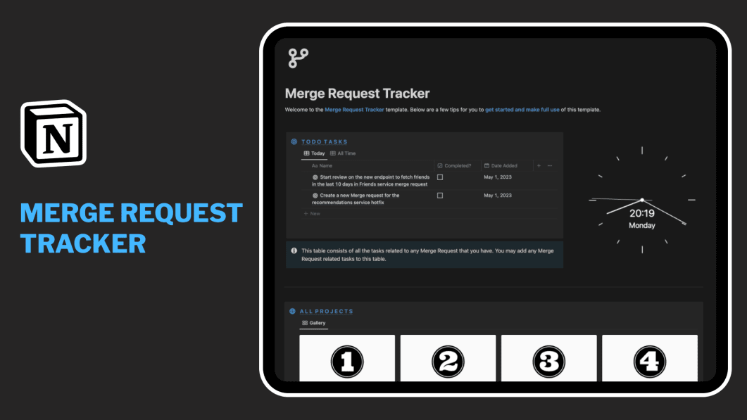 Merge Request Tracker | Prototion | Buy Notion Template Merge Request Tracker | Prototion | Buy Notion Template