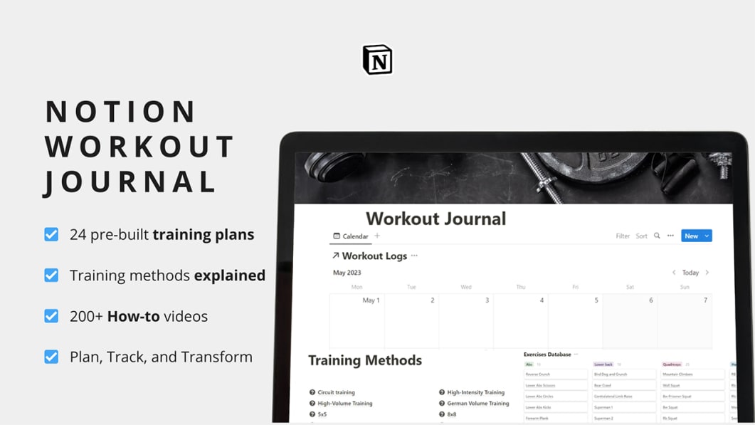 Workout Journal | Prototion | Get Notion Template