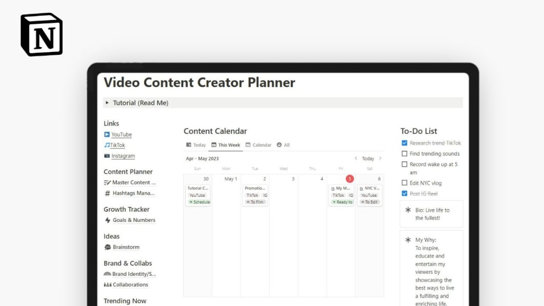 Video Content Creator | Prototion | Buy Notion Template Video Content Creator | Prototion | Buy Notion Template