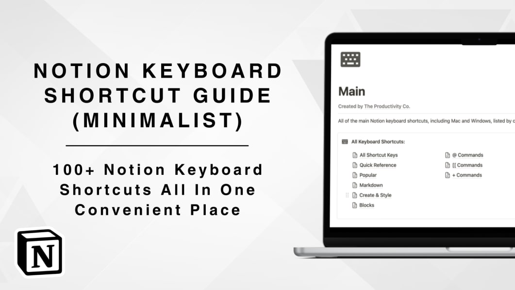 Notion Keyboard Shortcut Guide | Prototion