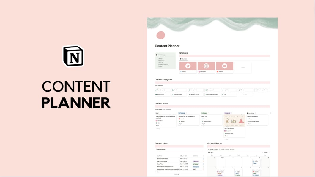 Content Planner | Prototion | Buy Notion Template Content Planner | Prototion | Buy Notion Template
