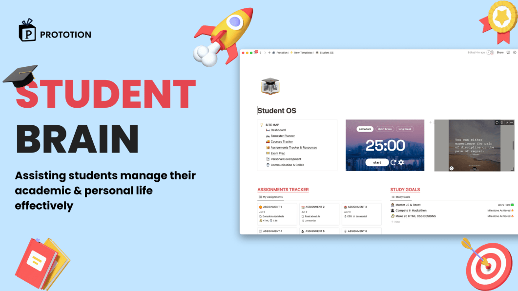 Student Brain | Prototion | Get Notion Template