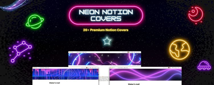 Neon Notion Covers Pack Neon Notion Covers Pack