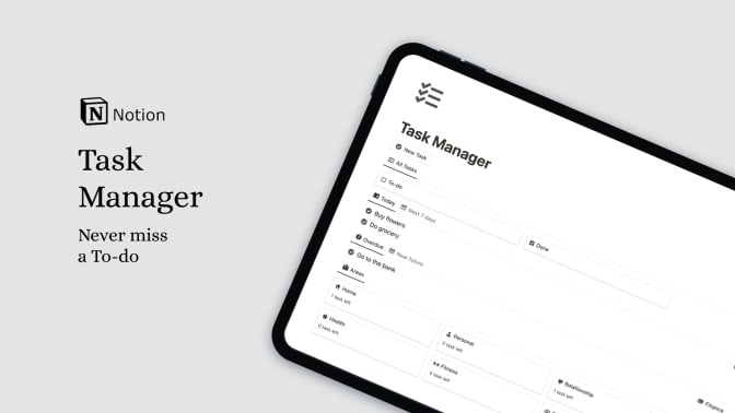 Notion Task Manager | Prototion | Free Notion Template