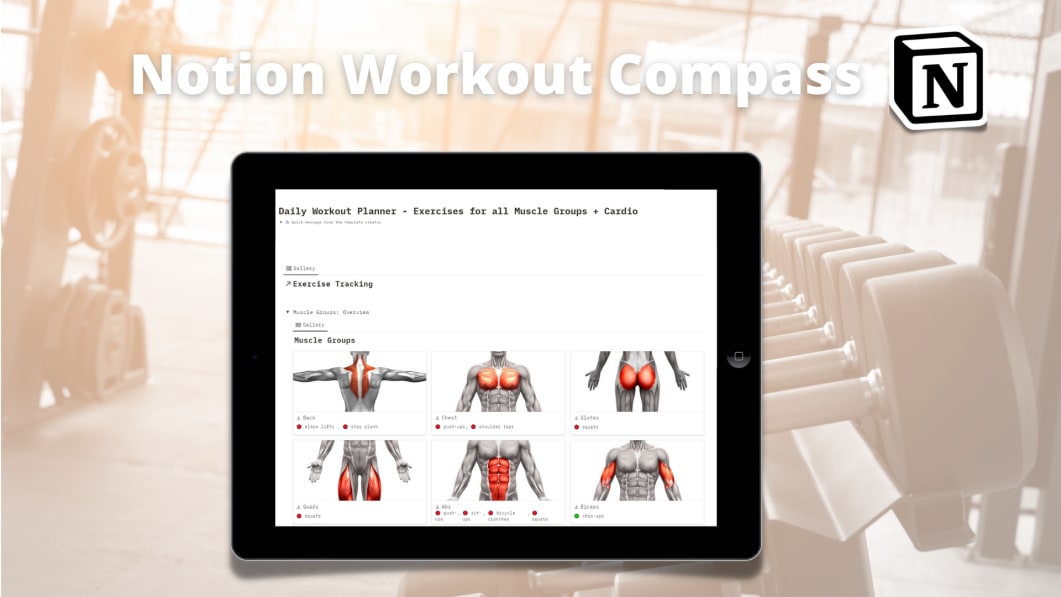Daily Workout Planner in Notion