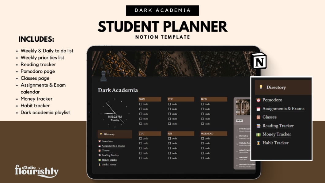 Student Planner | Prototion | Buy Notion Template