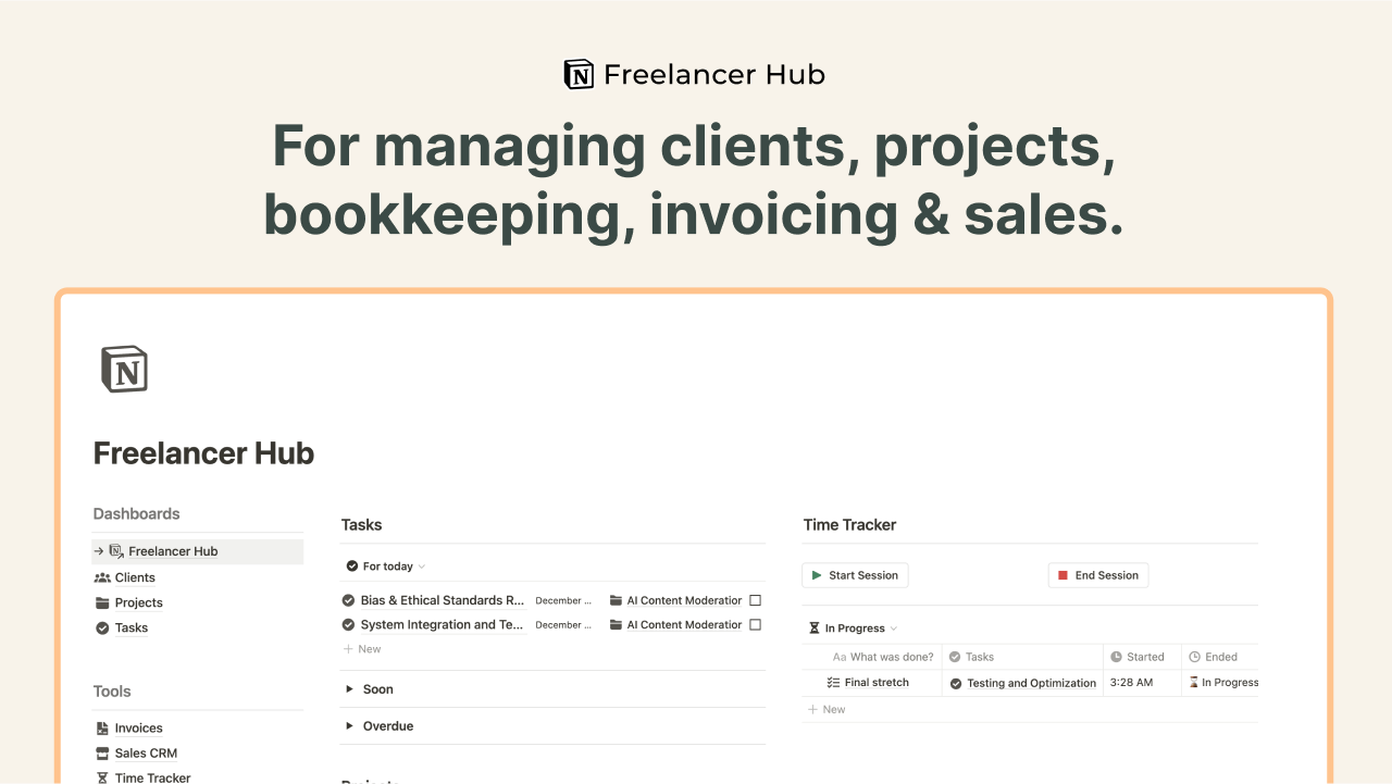 Notion Freelancer Hub