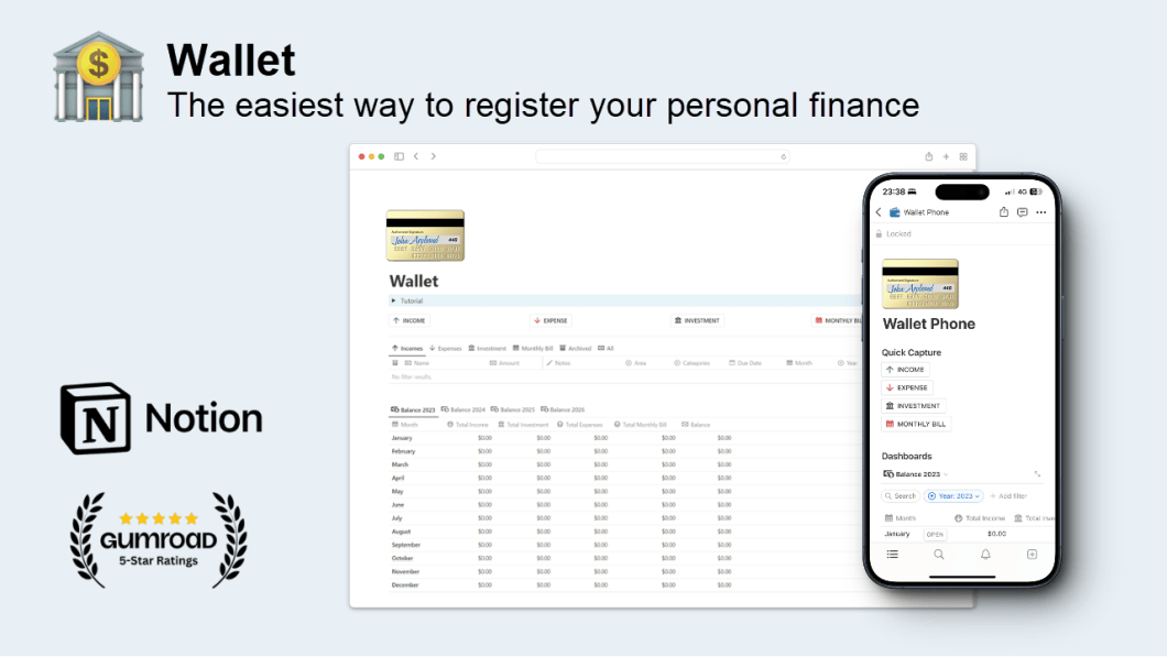 Wallet | Prototion | Get Notion Template
