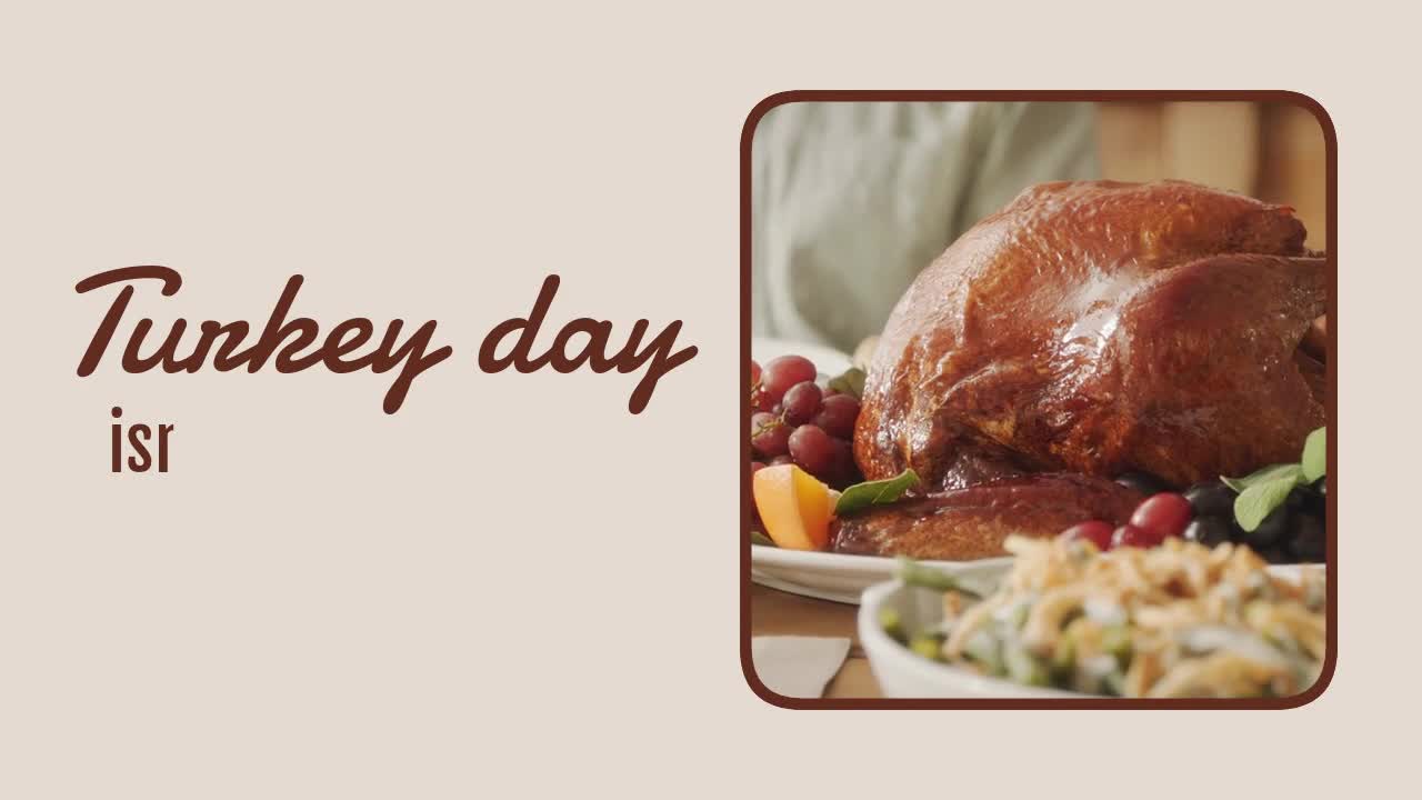 Turkey Day Menu | Thanksgiving Video Ad Template