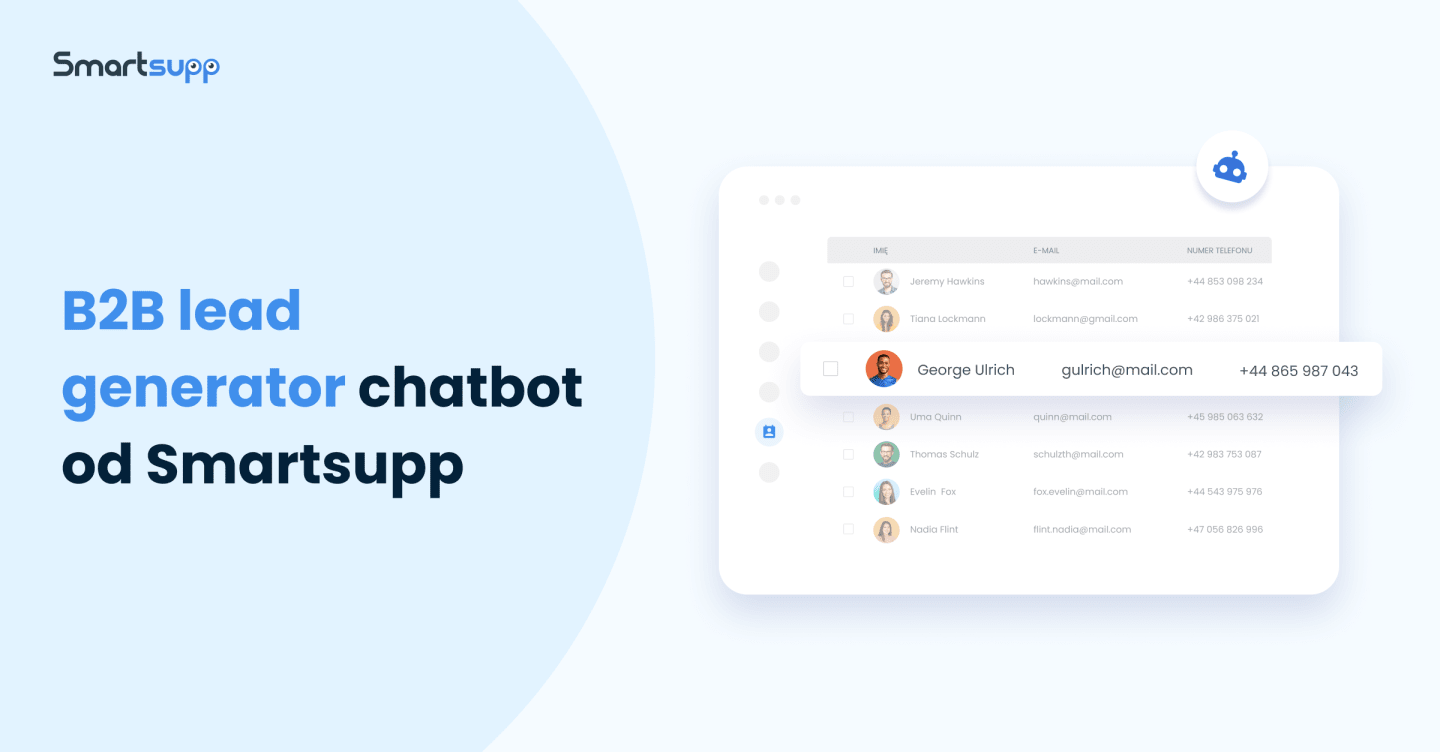 Zwiększ sprzedaż dzięki generatorowi leadów B2B od Smartsupp.