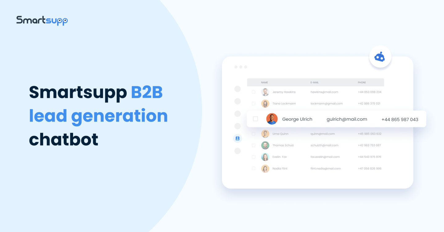 Drive sales like never before with Smartsupp B2B lead generator