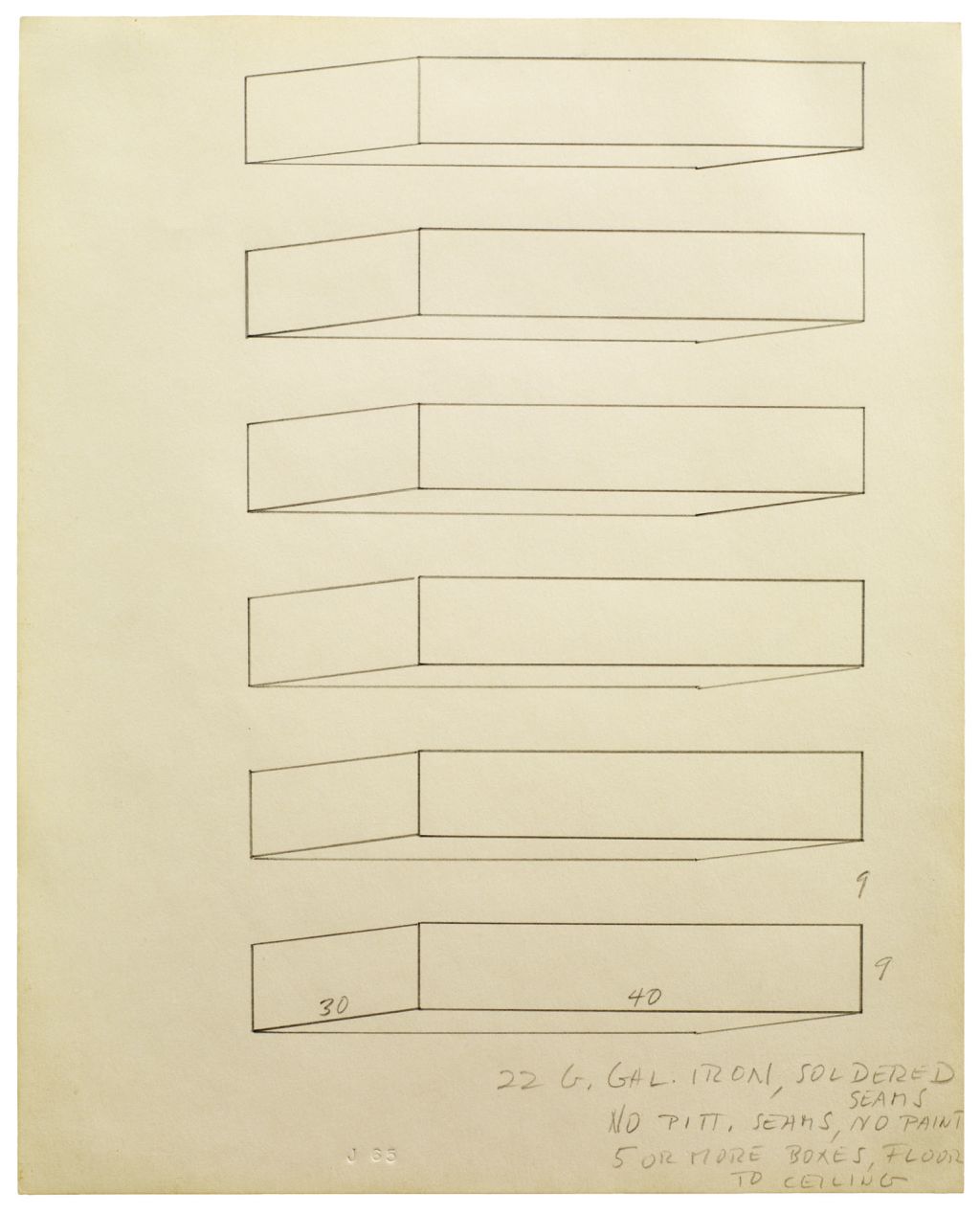 Donald Judd - Working Papers: Donald Judd Drawings, 1963 - 93 - London ...