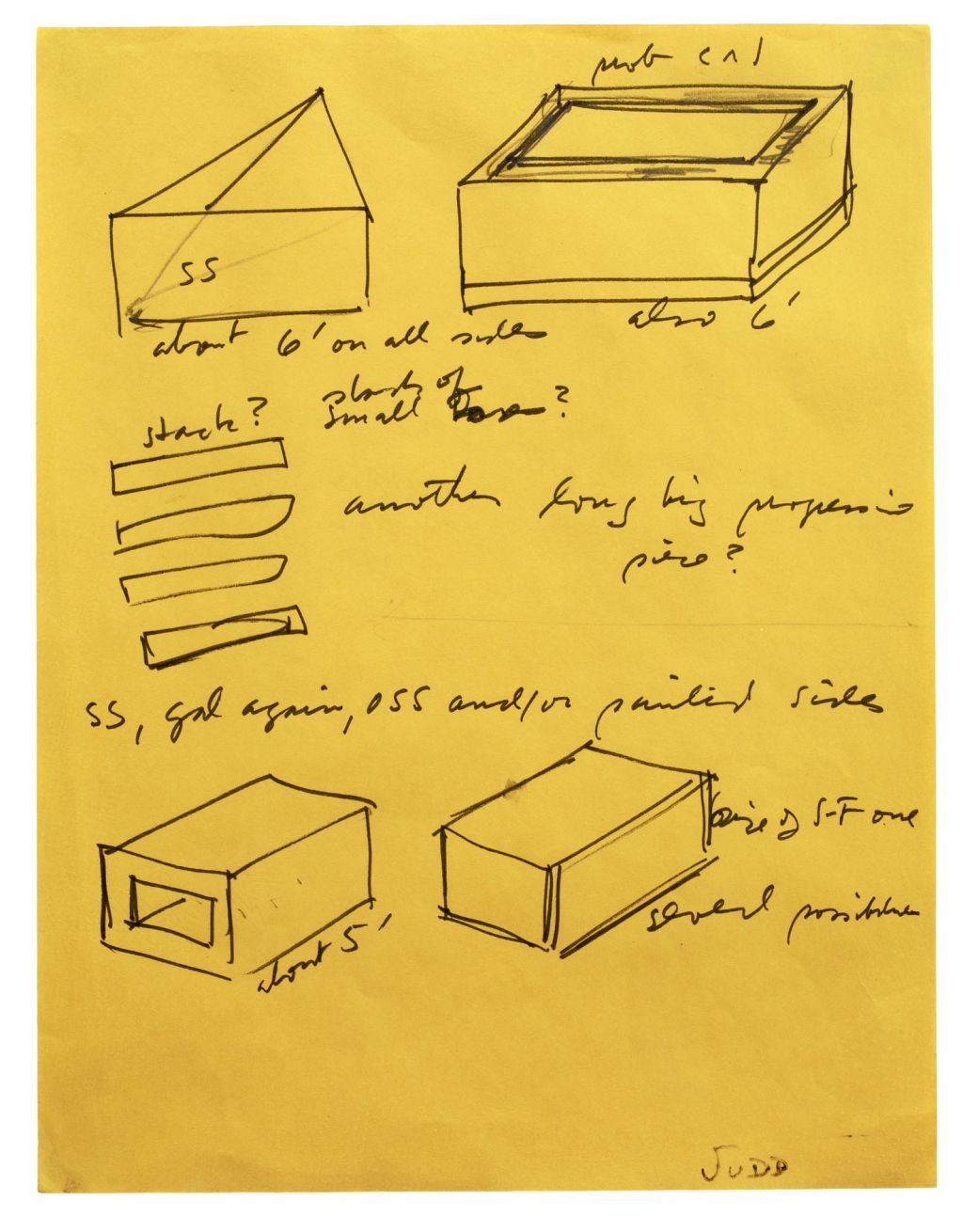 Donald Judd - Working Papers: Donald Judd Drawings, 1963 - 93 - London ...