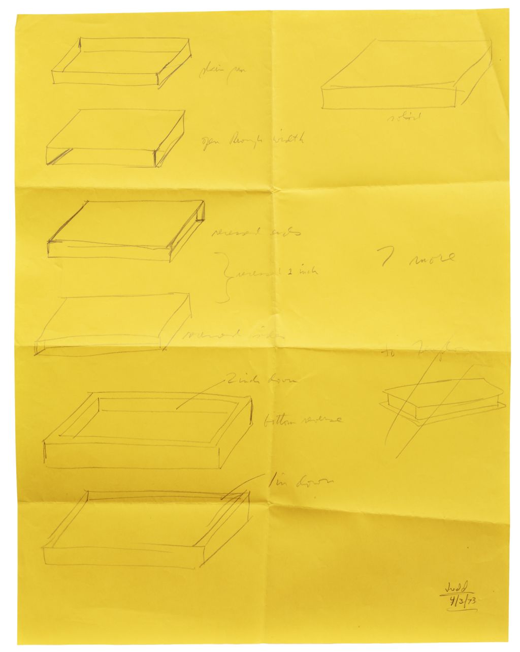 Donald Judd - Working Papers: Donald Judd Drawings, 1963 - 93 - London ...