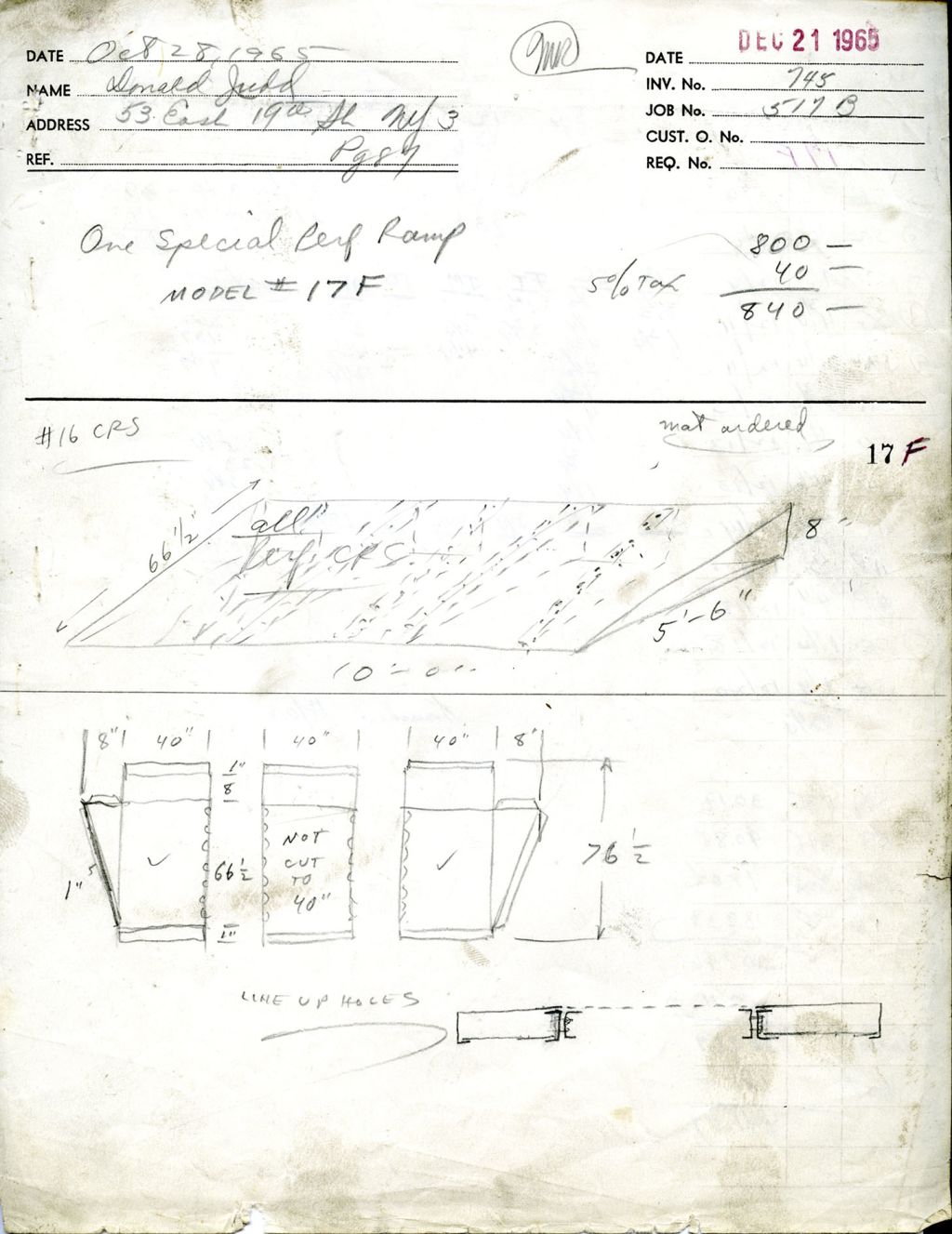Donald Judd - Working Papers: Donald Judd Drawings, 1963 - 93 - London ...