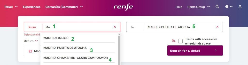 How to use the Renfe website | ShowMeTheJourney