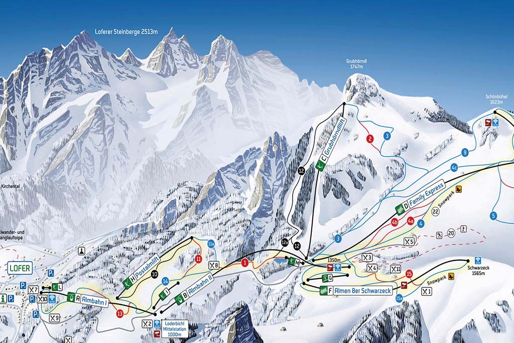 Almenwelt Lofer - Skigebiet in Österreich