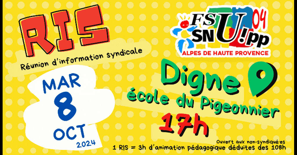 Calendrier RIS et Stages 2024-2025 | FSU-SNUipp 04