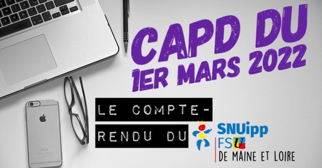 Compte-rendu de la CAPD du 1er mars 2022 | FSU-SNUipp 49