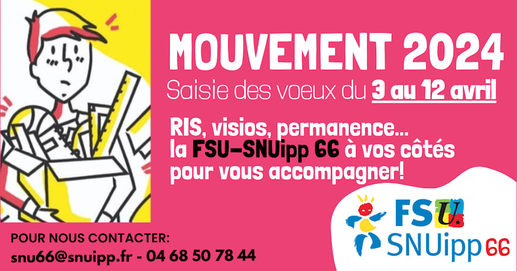 Mouvement départemental 2024 | FSU-SNUipp 66
