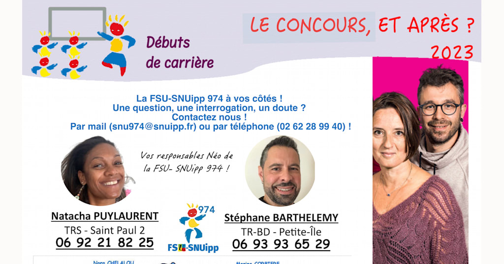 Futur.e.s professeur.e.s stagiaires à la rentrée 2023. | FSU-SNUipp 974