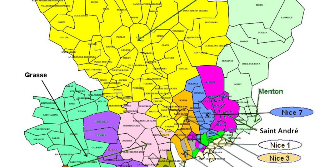 Les circonscriptions dans les Alpes-Maritimes- Rentrée 2024 | FSU-SNUipp 06
