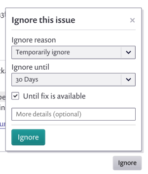 Suppressing issues in Snyk | Snyk
