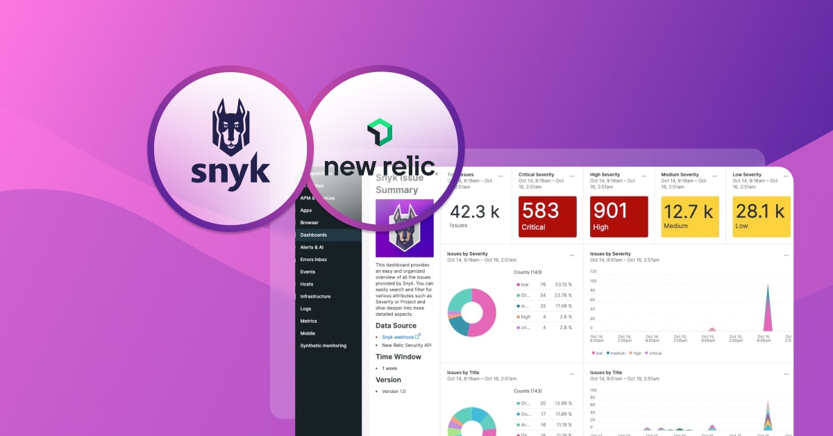 How to send Snyk vulnerability data to the New Relic observability platform | Snyk