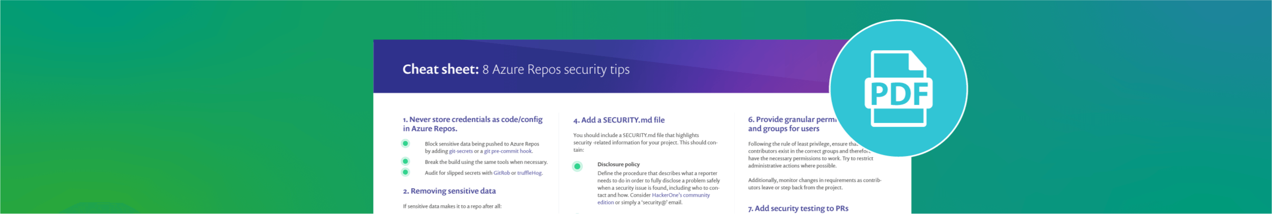 Add a SECURITY.md file to your Azure Repos | Snyk