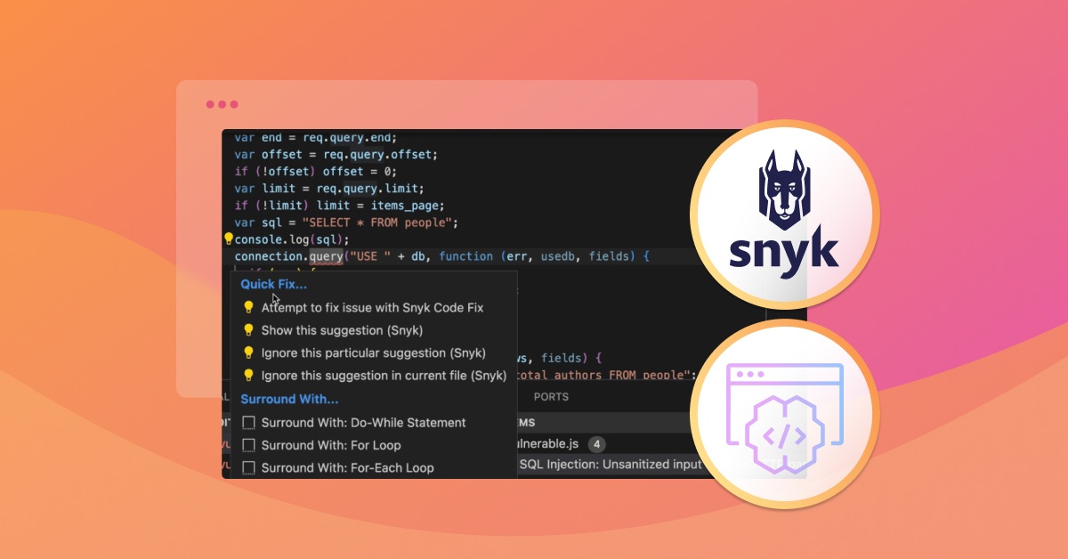 Pair Snyk With Amazon CodeWhisperer for Security At Speed | Snyk