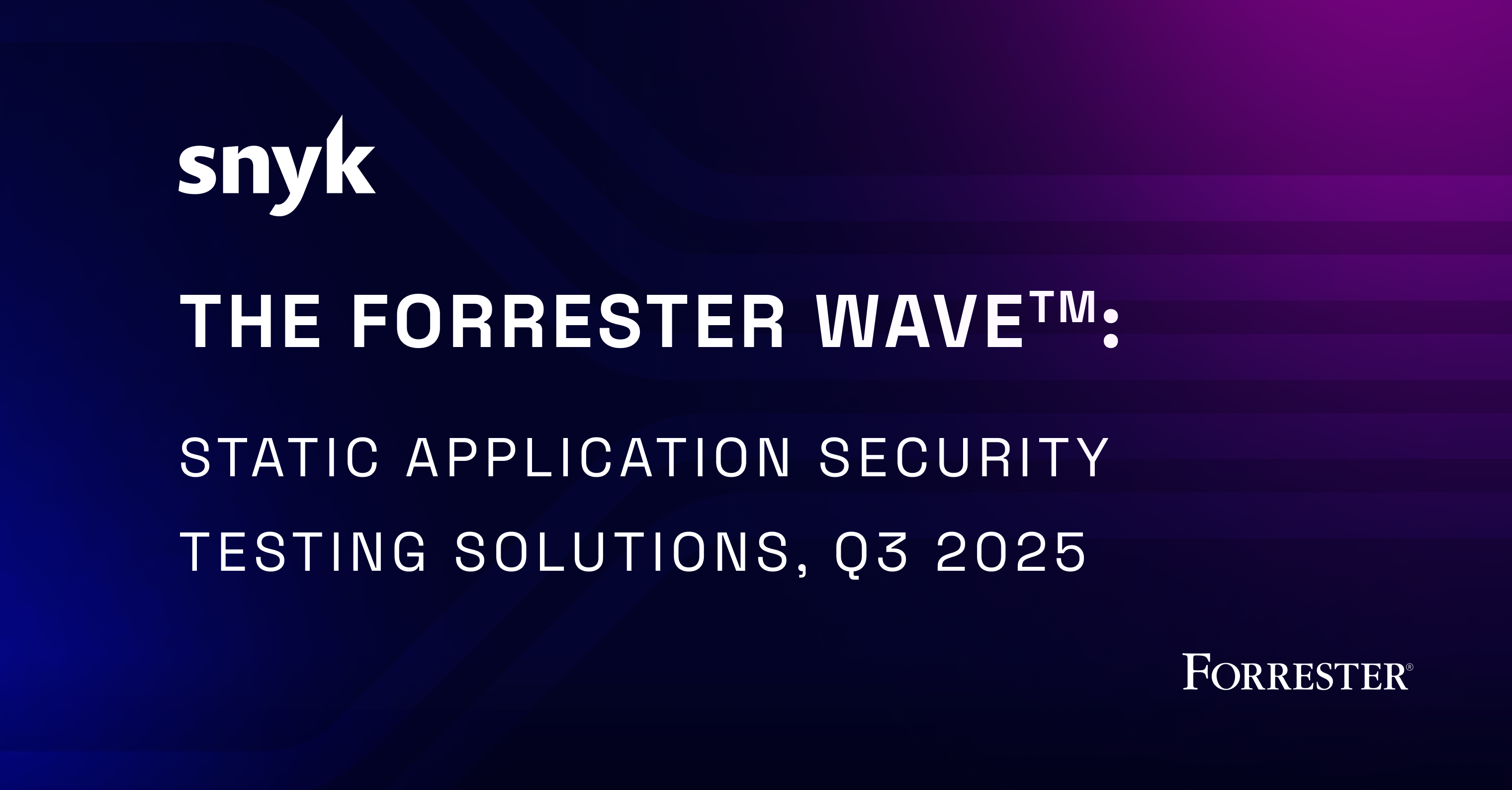 Snyk Named a Leader in the 2025 Forrester SAST Wave: SAST Solutions, Q3 2025 | Snyk