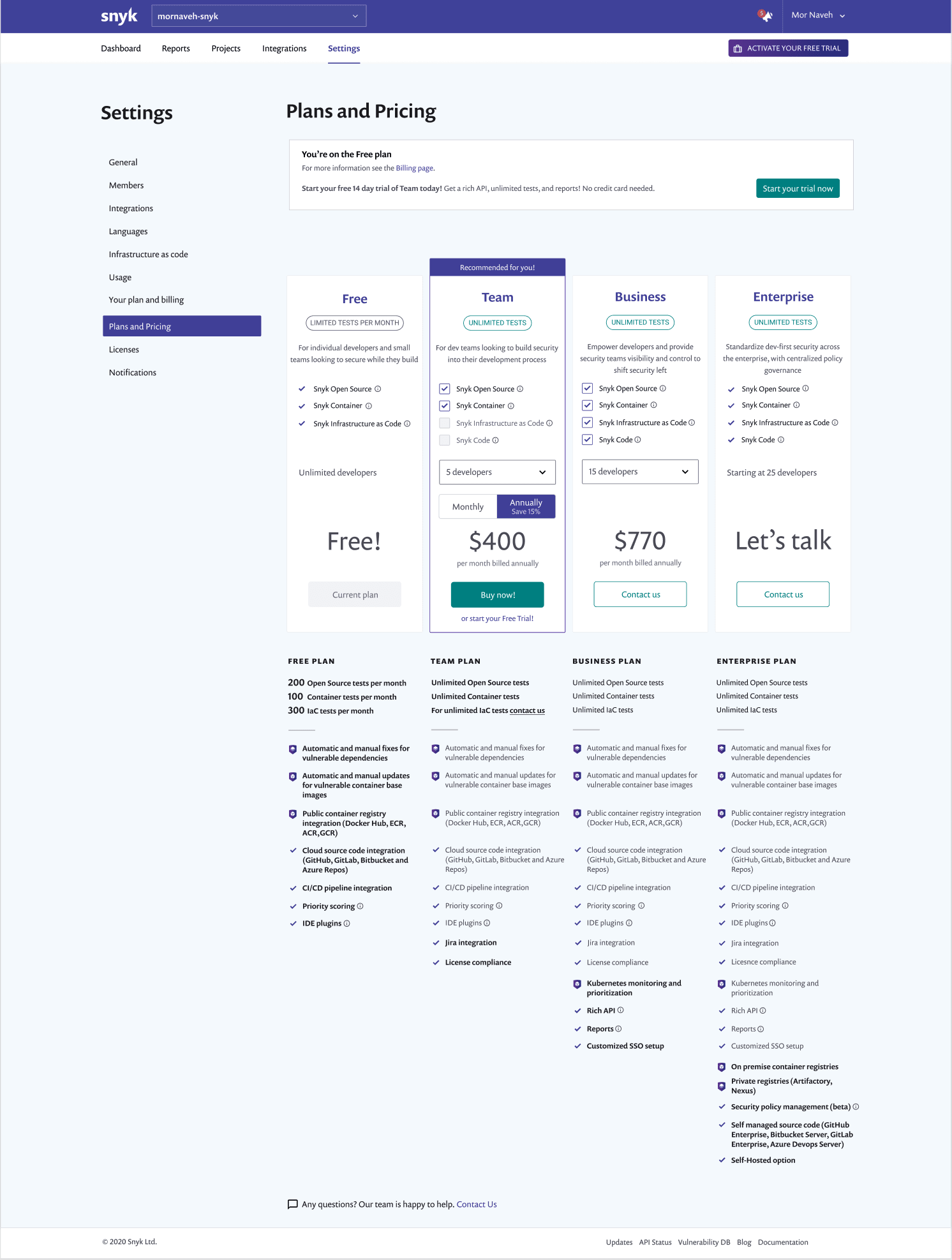 Announcing the Snyk Team plan: Secure development for teams | Snyk