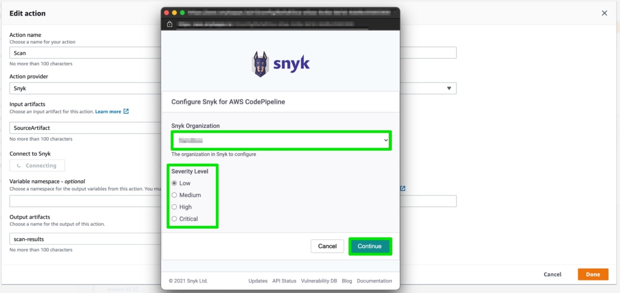 Automate Vulnerability Scanning In Aws Codepipeline With Snyk Snyk