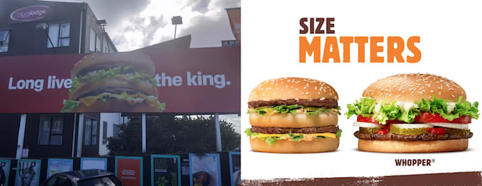 Does size matter? Burger King and McDonald’s engage in a battle of the ...