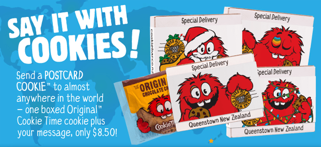 Cookie Time heads online, bakes up personalised edible postcards ...