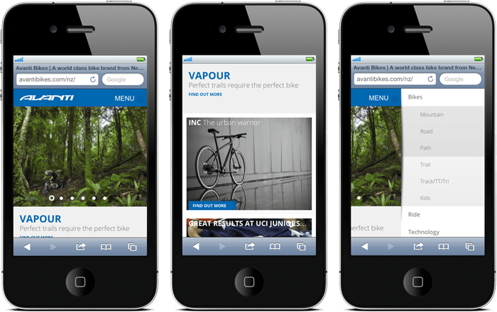 Avanti backs up its beautiful bikes with a beautiful website ...