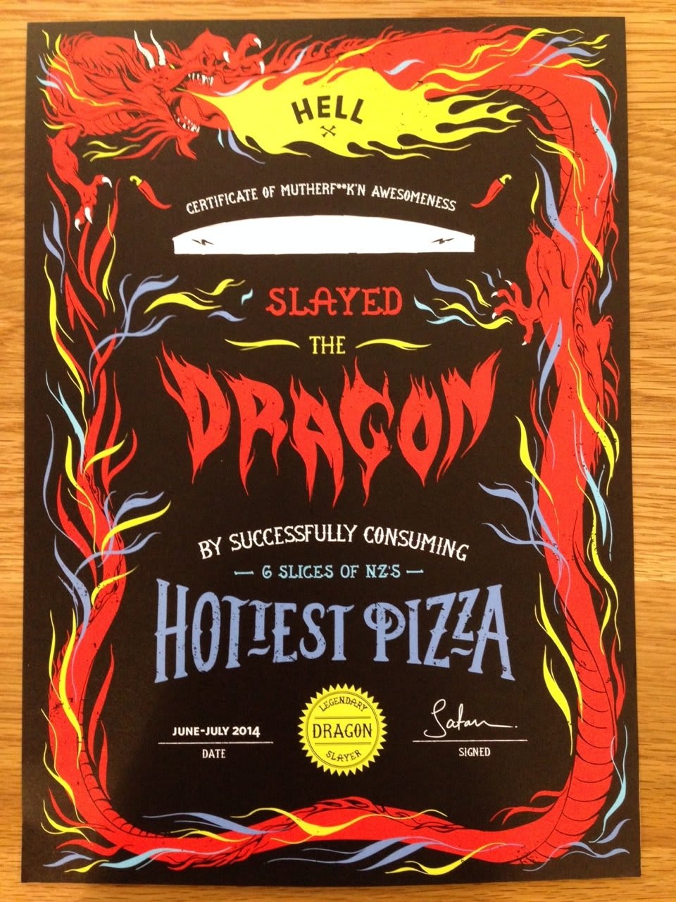 The sadism continues as Hell promises to singe customers' tongues with ...