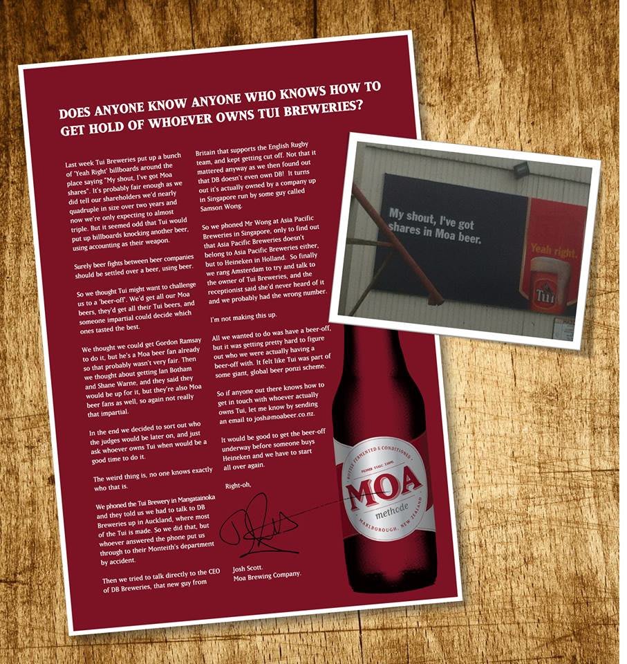 Tui vs Moa: the battle continues - stoppress.co.nz