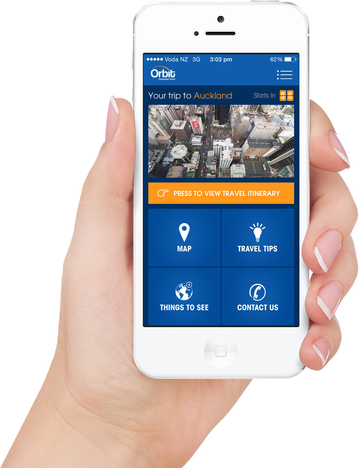 The whole world in your hands: Orbit Corporate app gives travellers ...