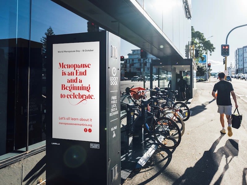 Outdoor ads raise awareness for World Menopause Day - stoppress.co.nz