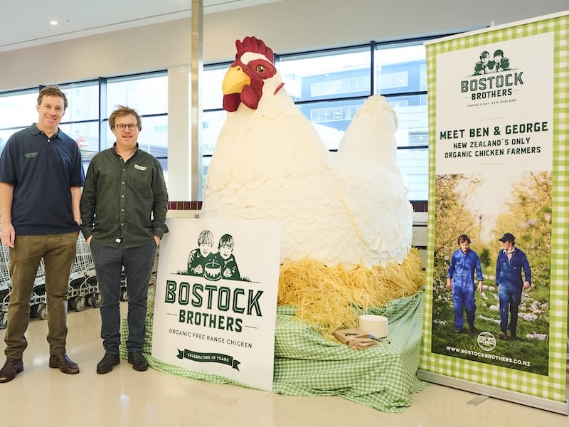 Chicken cake marks ten years for Bostock Brothers - stoppress.co.nz