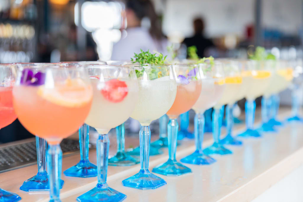 A gin bar with garnishes grown onsite - Good Magazine