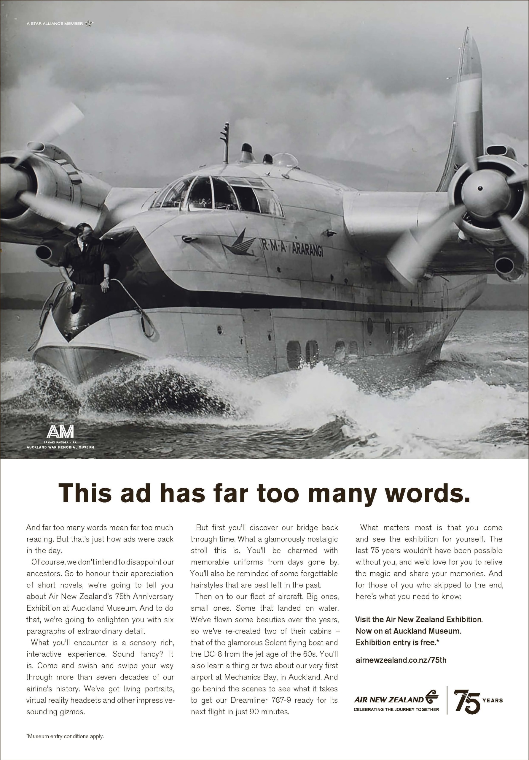 True's long-form copywriting for Air New Zealand nabs newspaper ad of ...