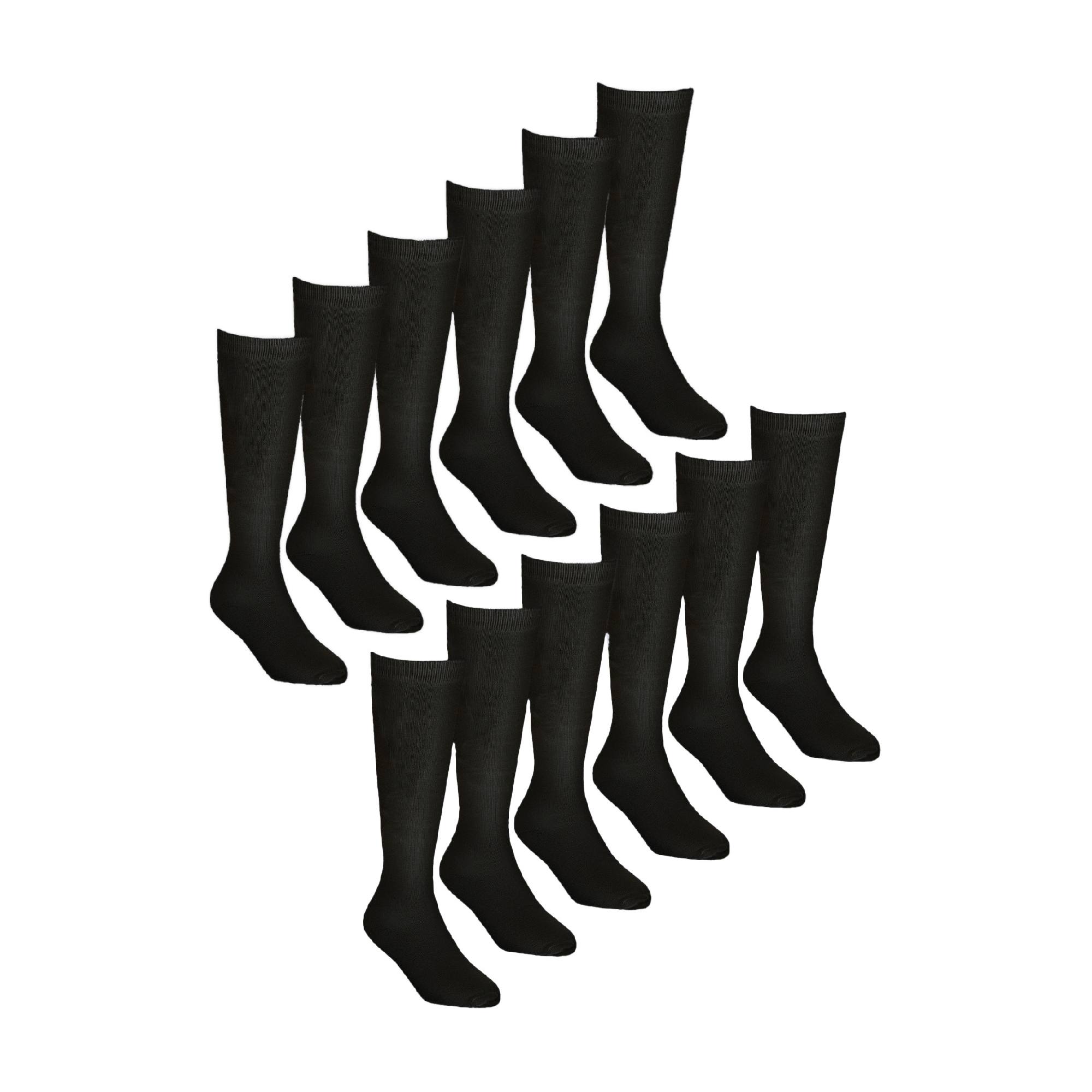 Sock Snob - 12 Paires Fille Chaussettes Hautes Uni Bambou École Enfants ...