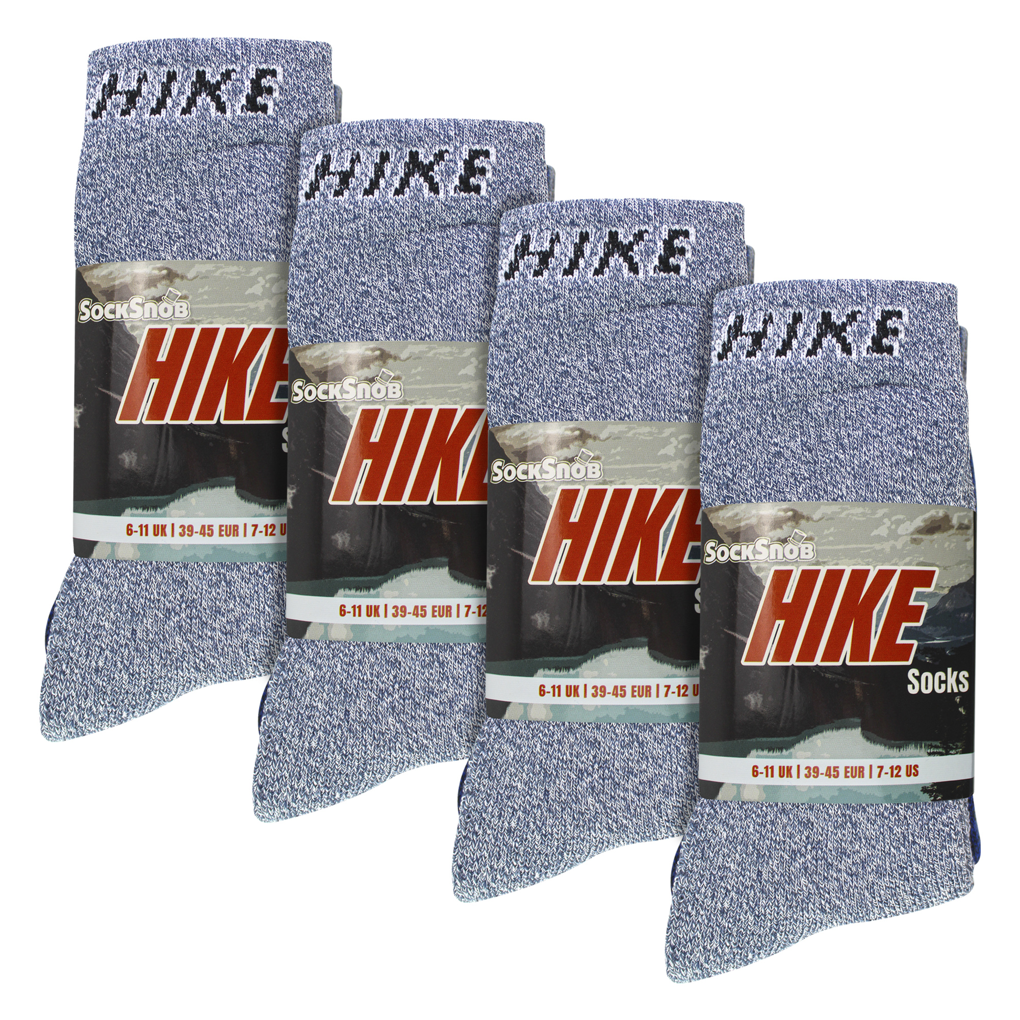 12 Pairs Mens Cushioned Crew Walking Socks | Sock Snob | Breathable ...