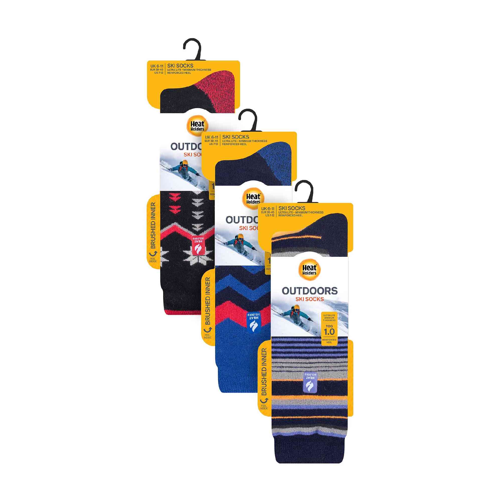 3 Pair Multipack Ultra Lightweight Mens Thermal Ski Socks | eBay