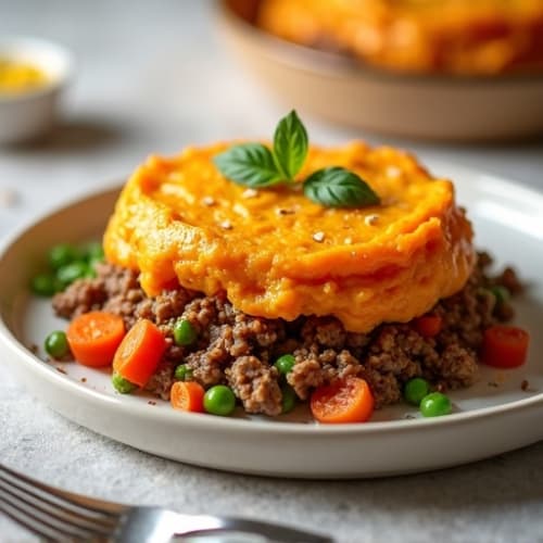 Hearty Lean Ground Beef and Mixed Vegetable Pie with Creamy Sweet ...