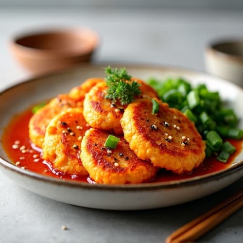 Spicy Gochujang Rice Cakes with Protein