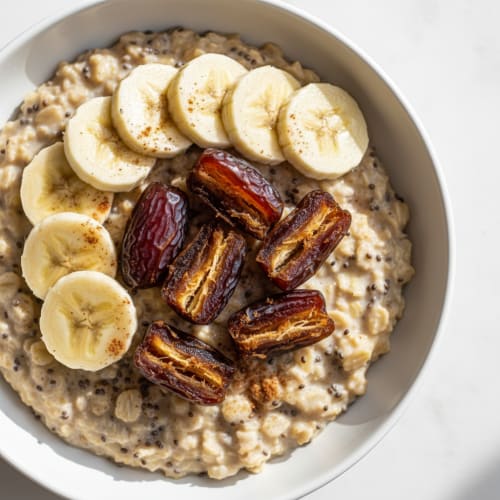 Banana Chia Oatmeal with Dates