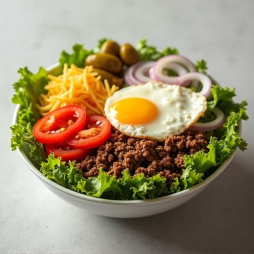 Lean Ground Beef Big Mac Power Bowl